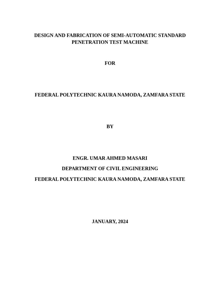 Design and Fabrication of Semi | PDF