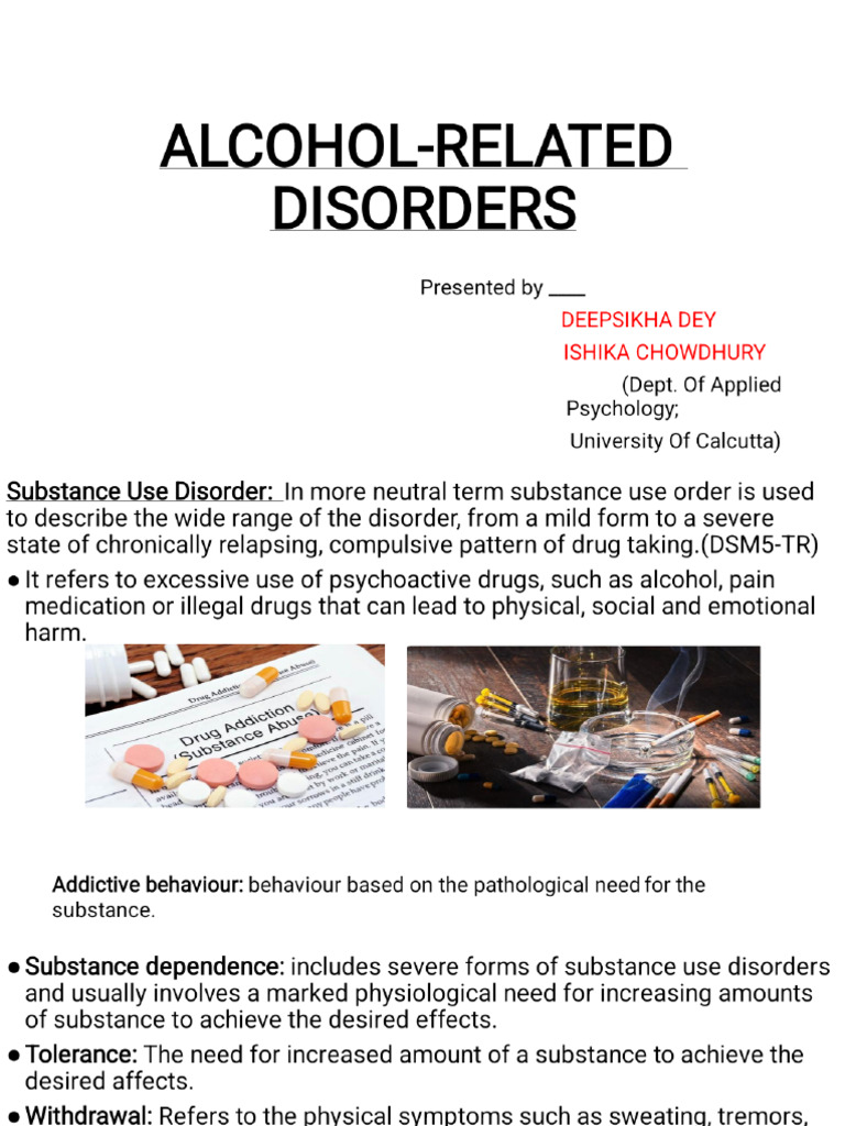 Alcohol Related Disorders | PDF