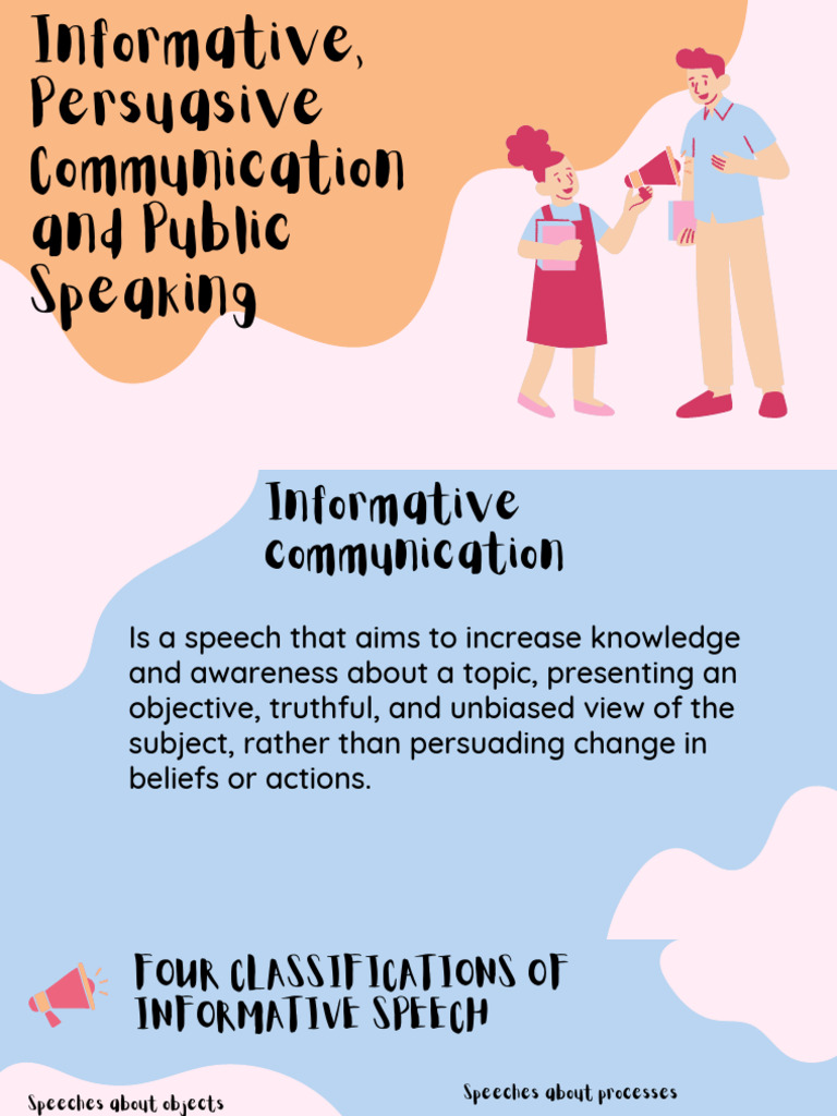 Informative, Persuasive and Public Speaking | PDF | Persuasion | Public ...