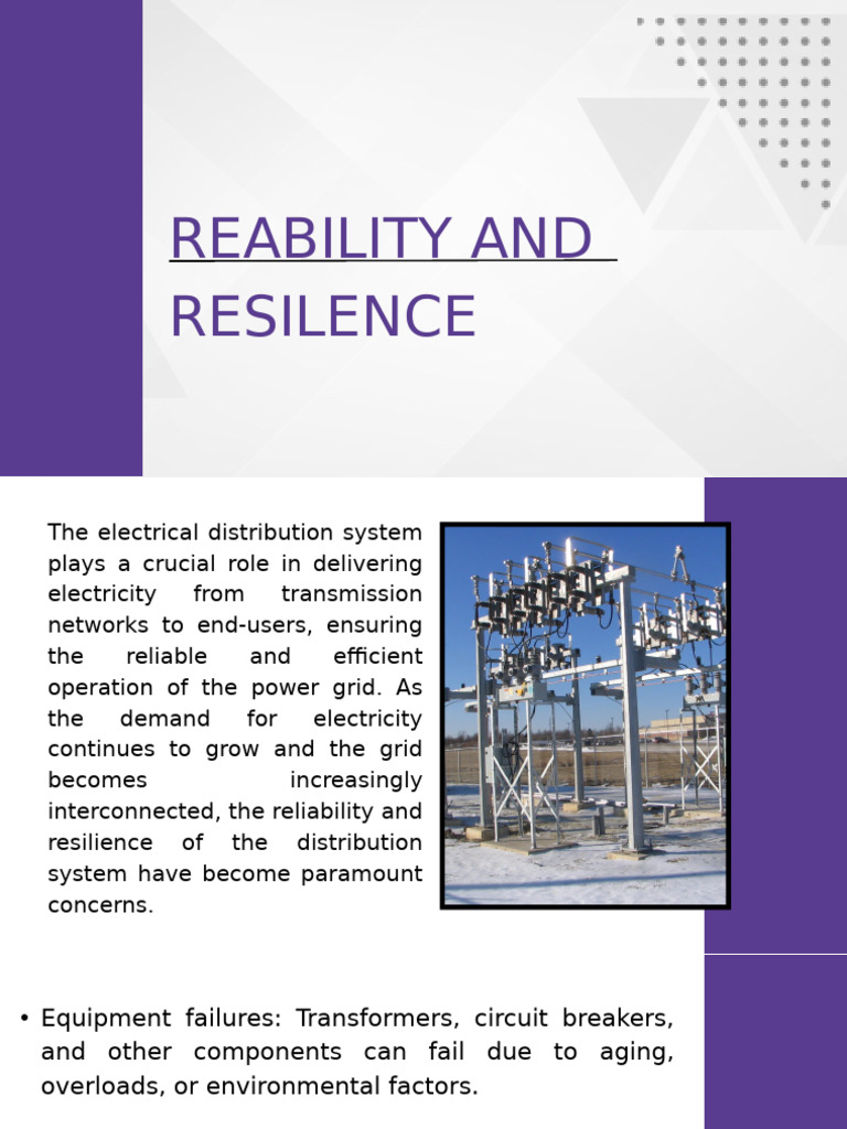 Purple White Business Profile Presentation | PDF | Electrical Grid | Reliability Engineering