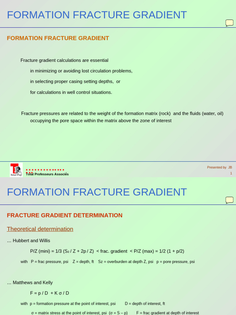 A4 Fracture Gradient Determination Pdf Chemical Engineering