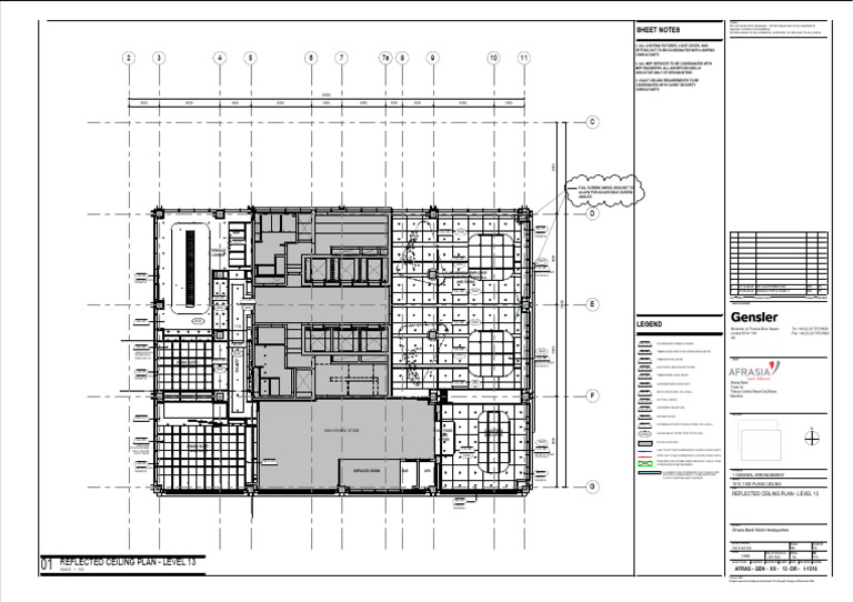I-1516 - Reflected Ceiling Plan - Level 13 | PDF | Ceiling | Queensland