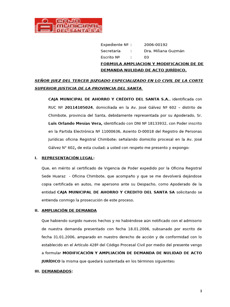 DDA Nulidad de Acto Jur Dico.amplia | PDF | Demanda judicial | Alcalde
