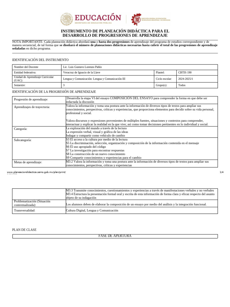 Progresion 12 | PDF | Evaluación | Aprendizaje