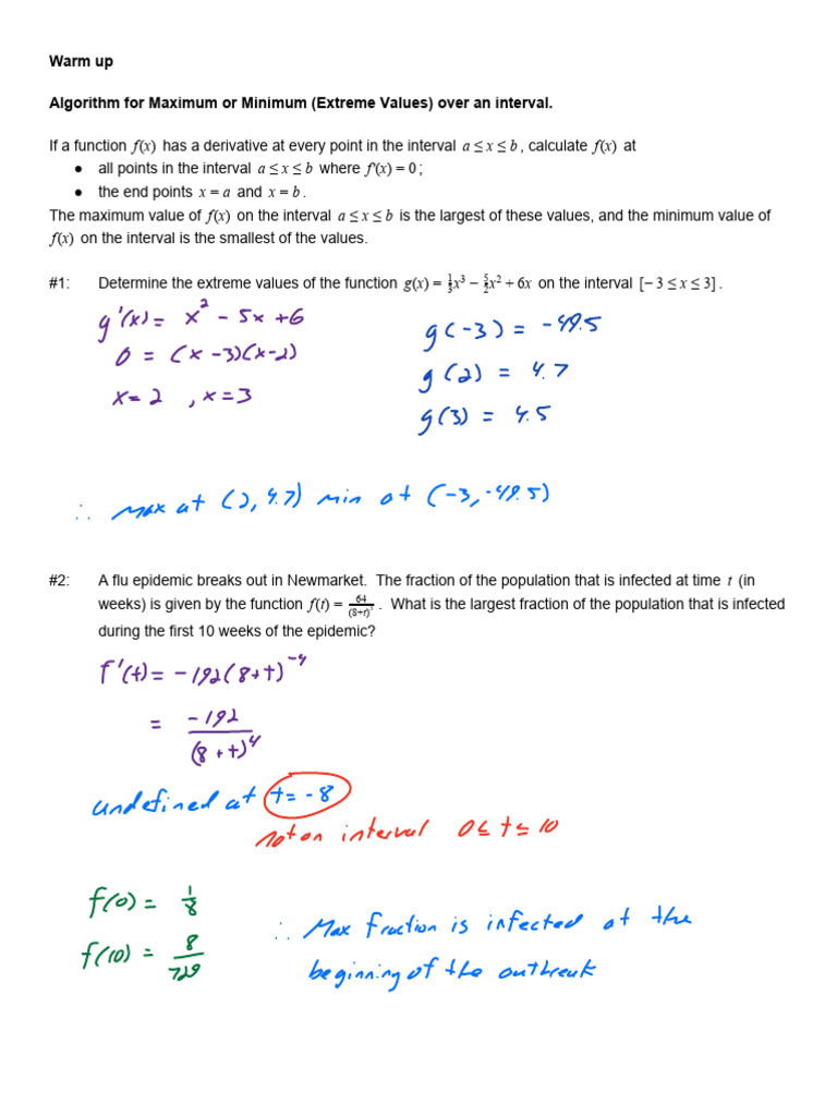 3A Concavity and Points of Inflection | PDF | Derivative | Applied ...