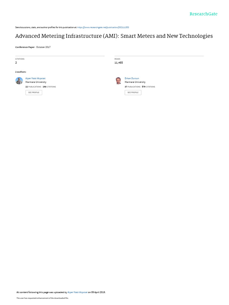 Smart Meters | PDF | Smart Grid | Computer Network