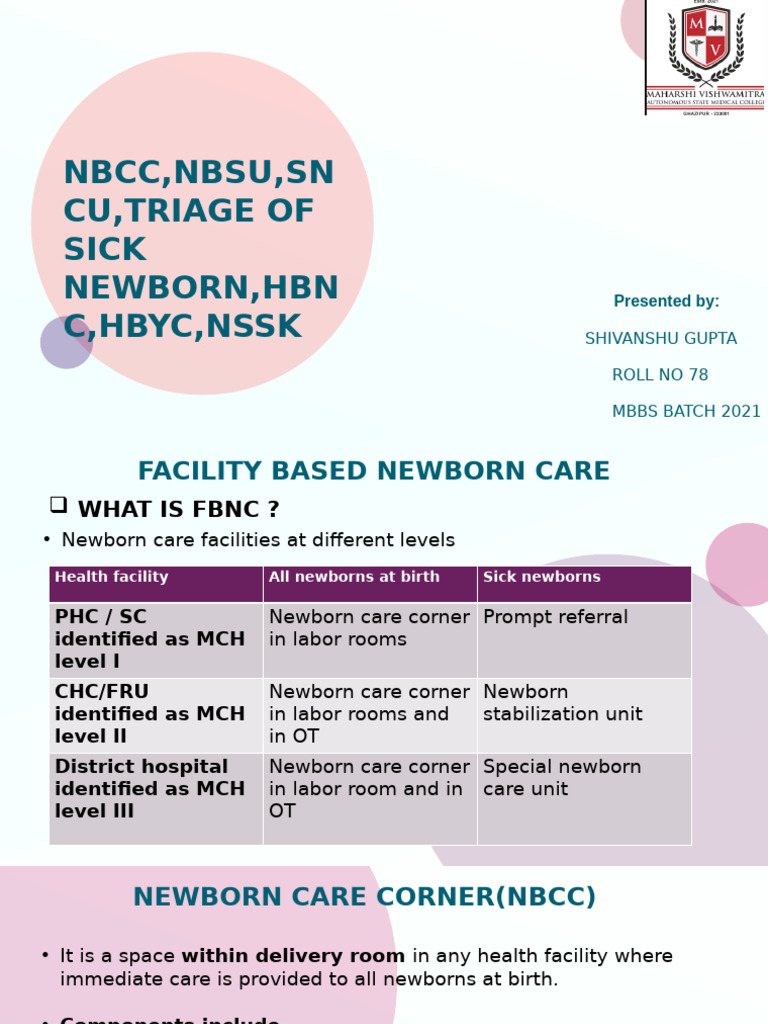 Facility Based Newborn Care Seminar Pdf Infants Preterm Birth