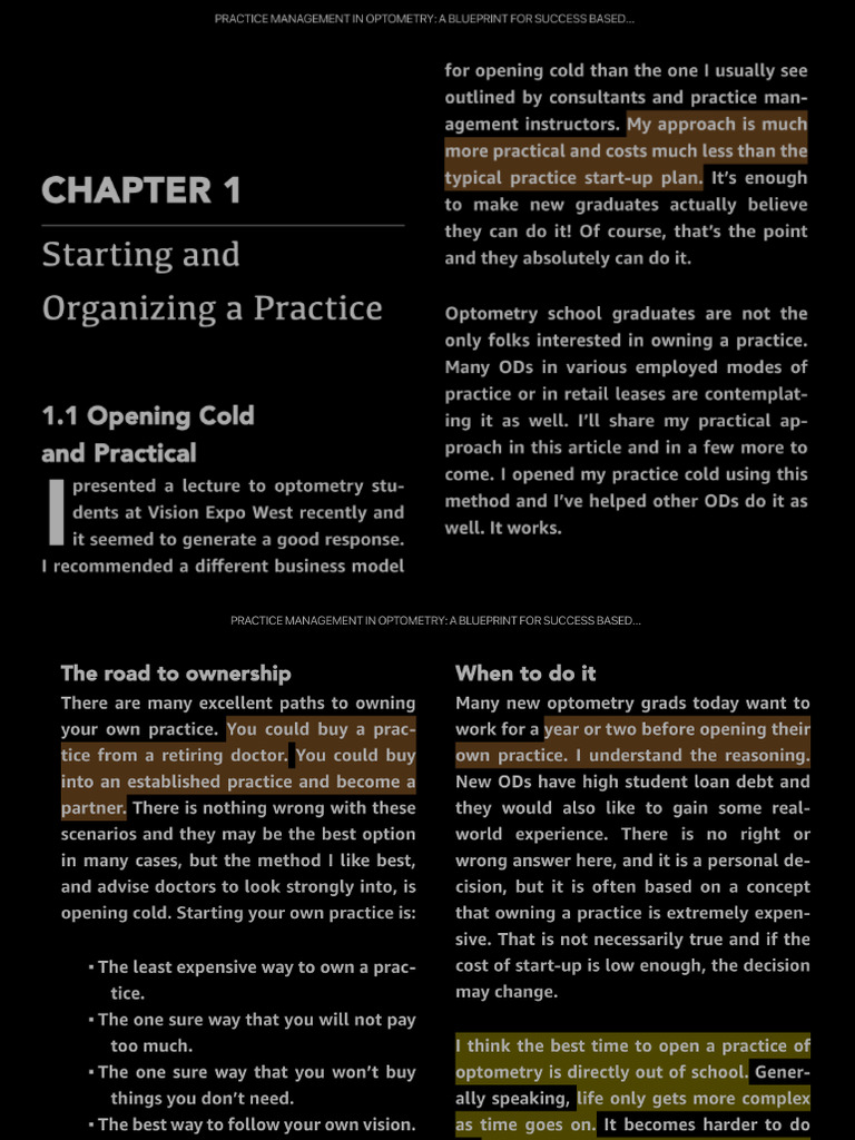 Starting and Organizing A Practice | PDF