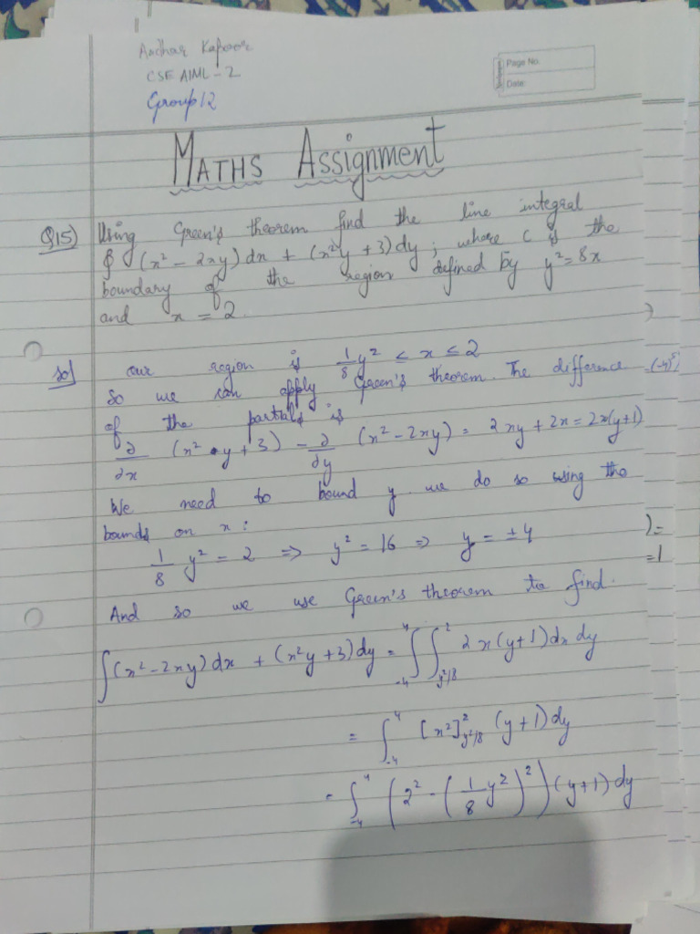 Maths 1 Sem Assignment | PDF