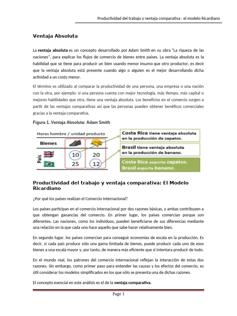 Marco Teorico | PDF | Ventaja comparativa | Costo de oportunidad