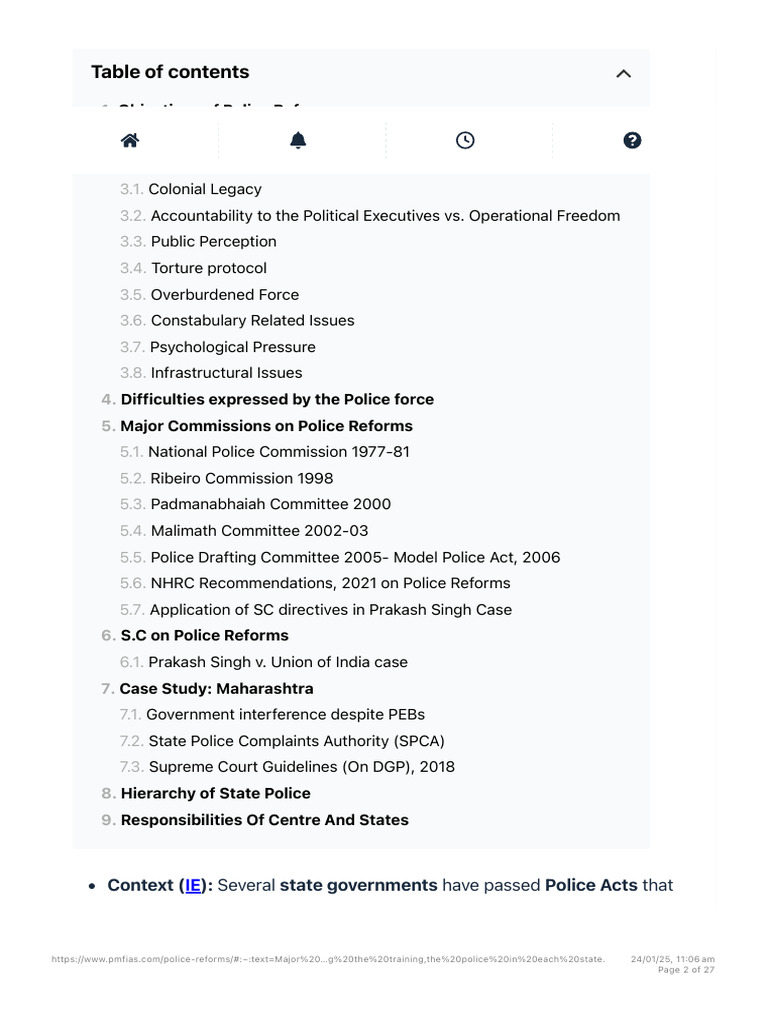 Police Reforms in India123 | PDF | Police | Constable