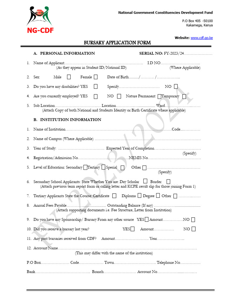 Bursary Application Guide | PDF