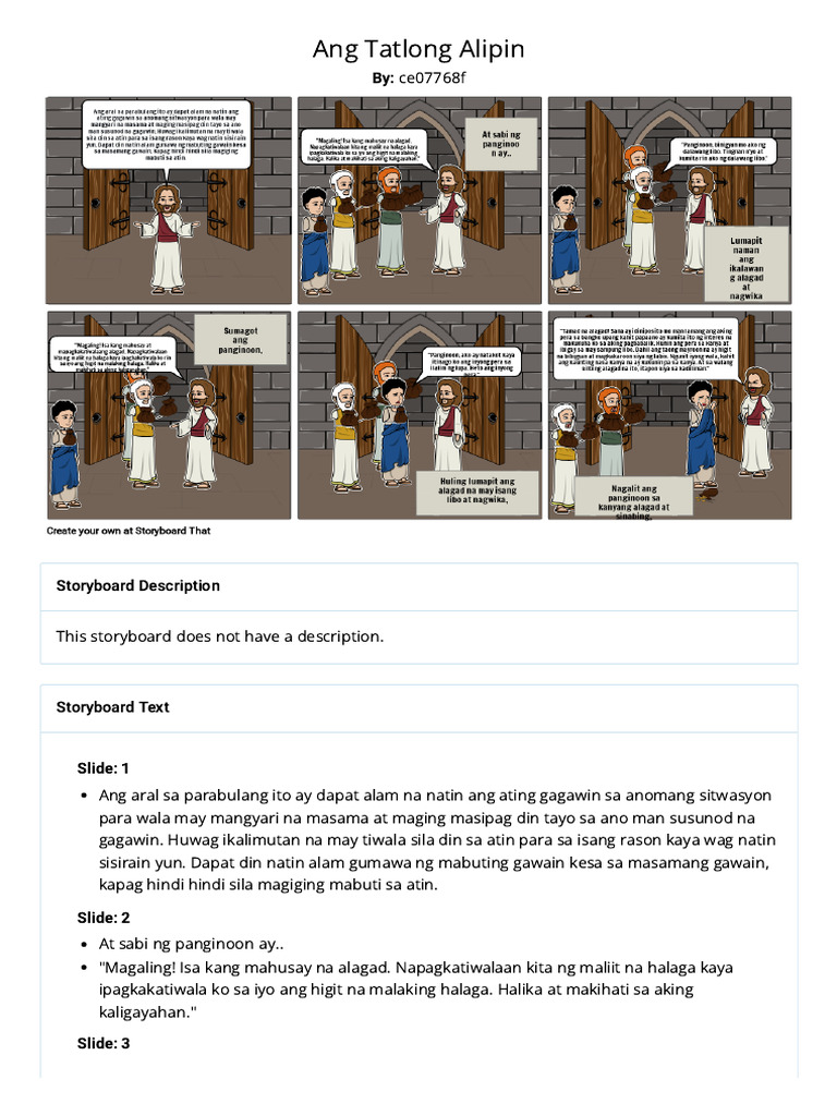 Ang Tatlong Alipin - Ce07768f | PDF