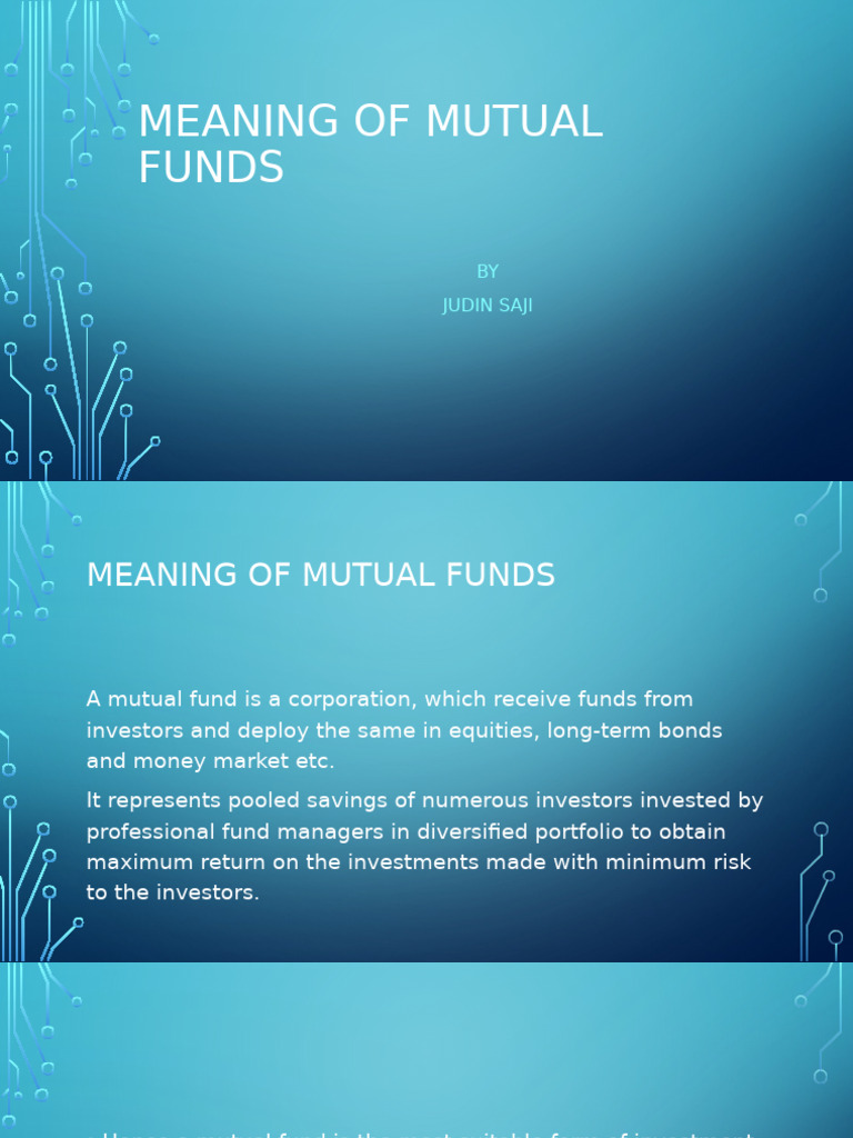 Types and Benefits of Mutual Funds | PDF | Investment Fund | Mutual Funds