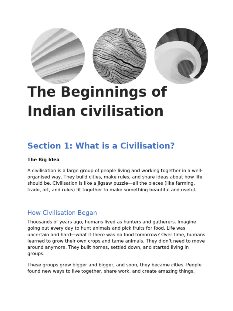 Beginnings of Indian Civilization | PDF | Jewellery | River
