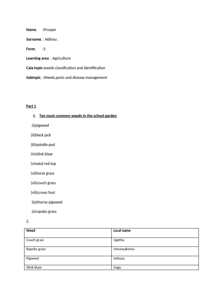 Name Surname Form Learning Area Cala Topic: Subtopic | PDF