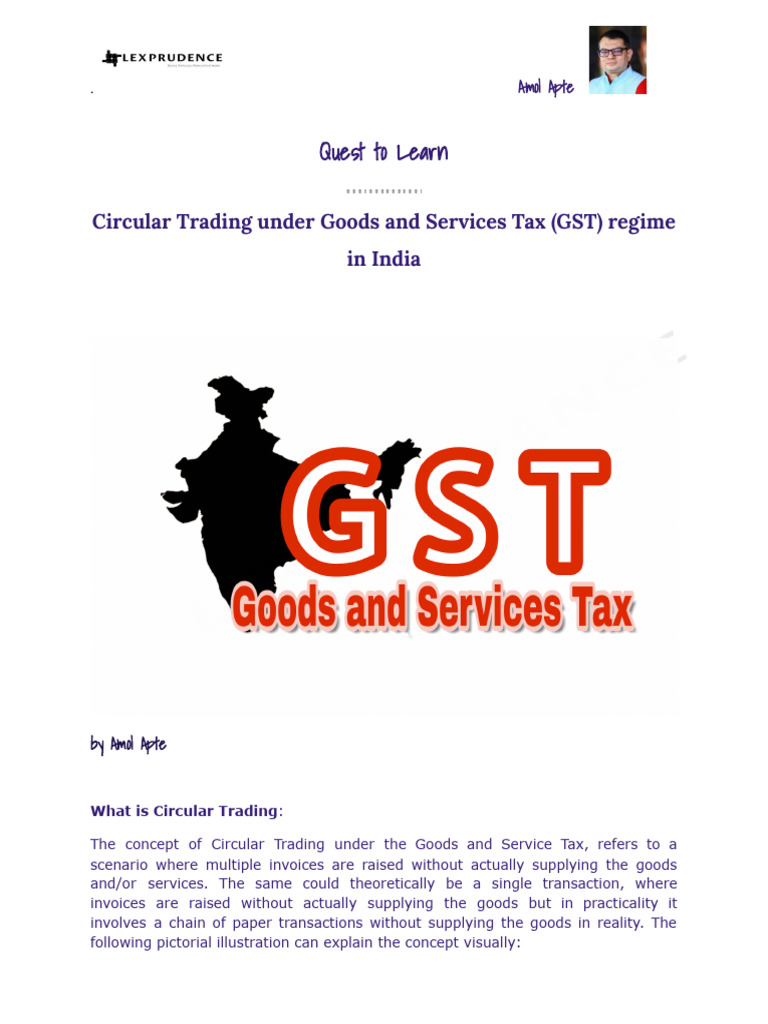 Circular Trading Under GST | PDF | Invoice | Taxes