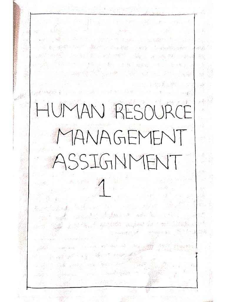HR Assignment 1 | PDF