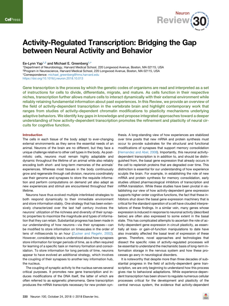 IEGs Review | PDF | Signal Transduction | Gene Expression