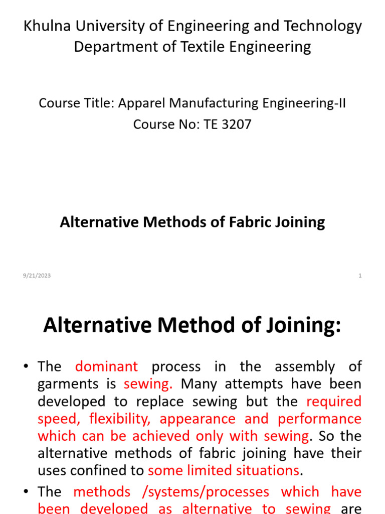 Alternative Methods of Joining | PDF | Welding | Construction