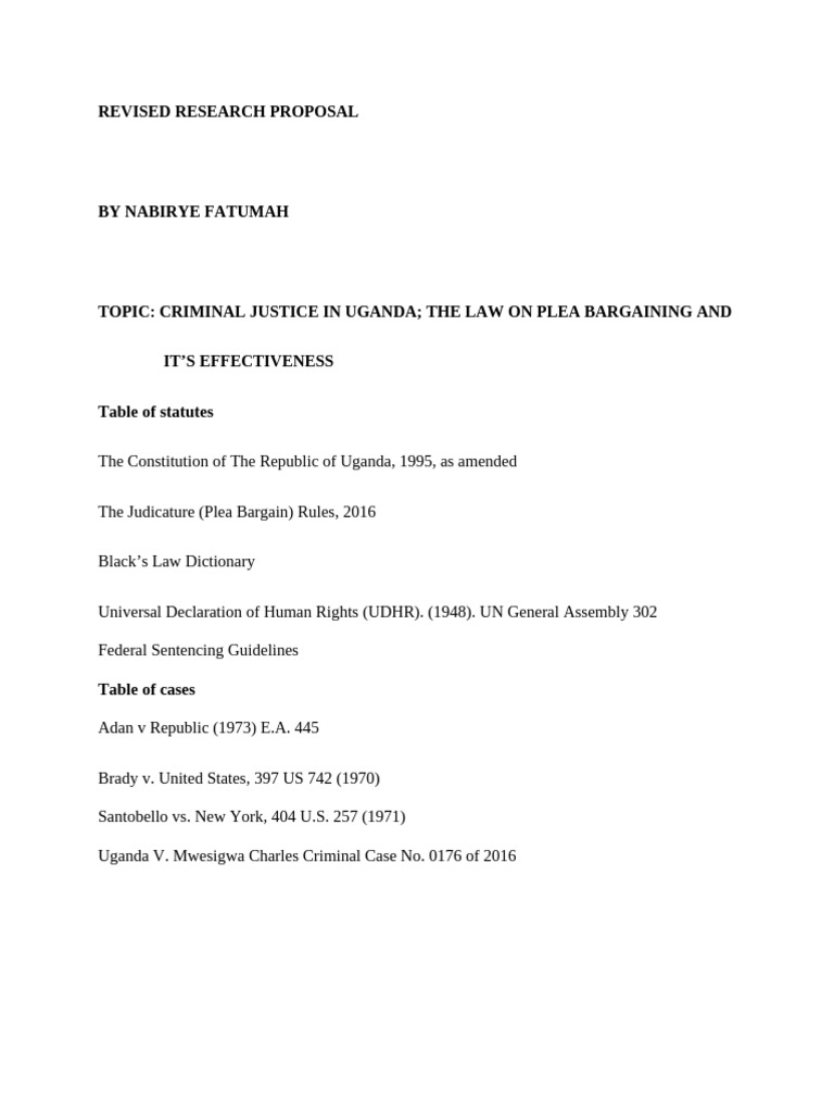 Dissertation Fatuma... Final | PDF | Plea Bargain | Plea