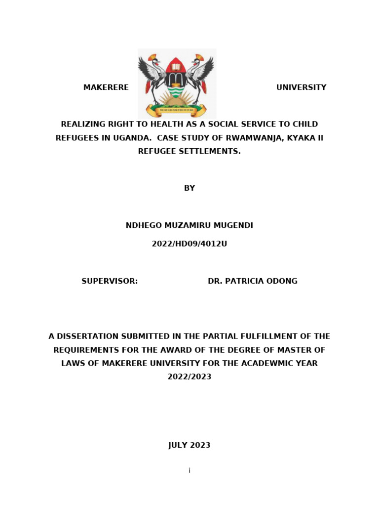 Ndhego M. ..... Final Dissertation LLM | PDF | Refugee | United Nations ...