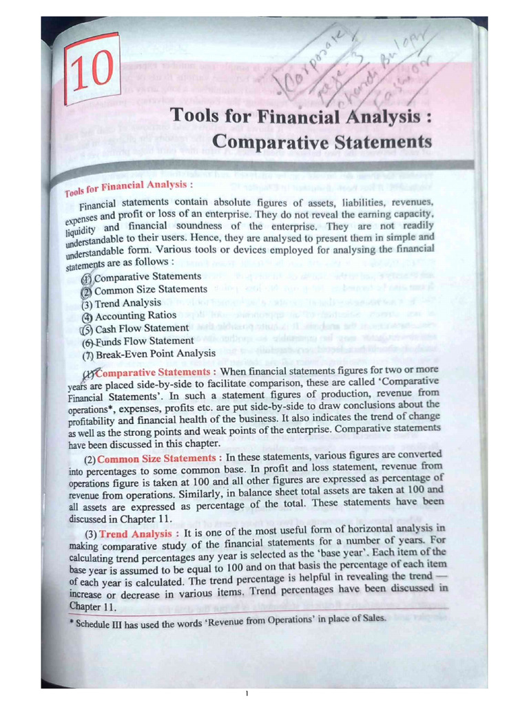Comparative Statements | PDF