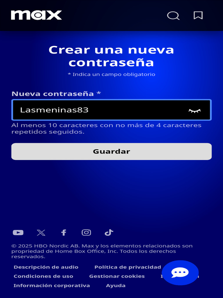 Crear Una Nueva Contraseña - Max | PDF