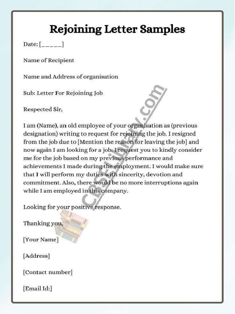 Rejoining Letter - Format and Samples of After Leave and Maternity ...