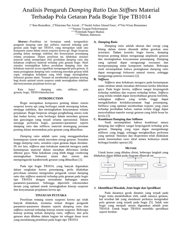 Laporan Getaran Bogie | PDF
