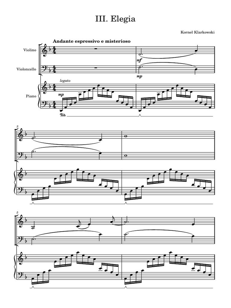 III. Elegia — partytura | PDF