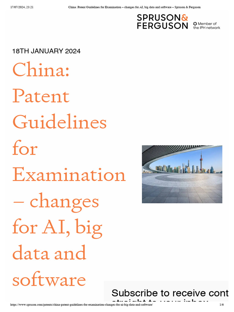 China Patent Updates: AI & Big Data | PDF | Algorithms | Artificial ...