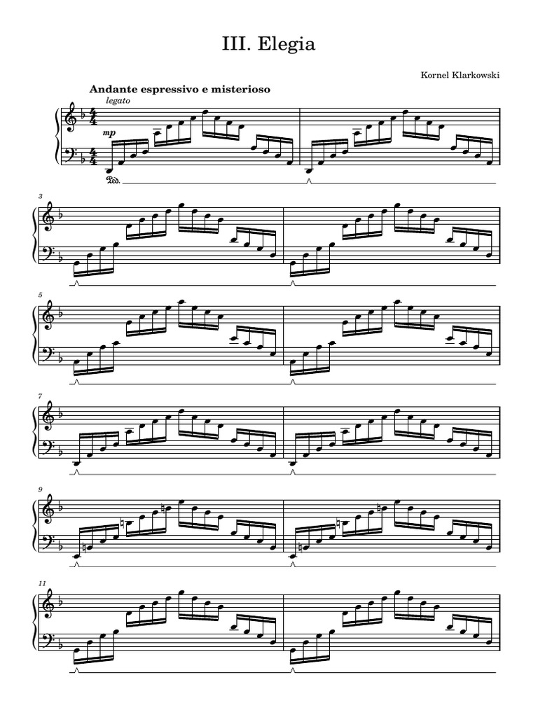 III. Elegia - Fortepian | PDF