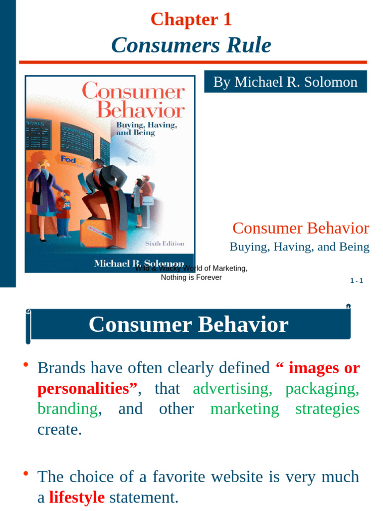 Chapter No 01 | PDF | Marketing | Consumer Behaviour