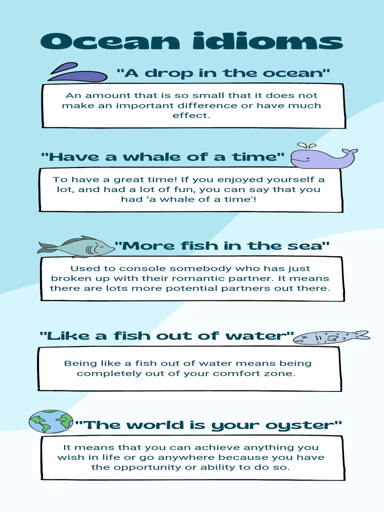 Light Blue Illustrative English Idioms Infographic | PDF