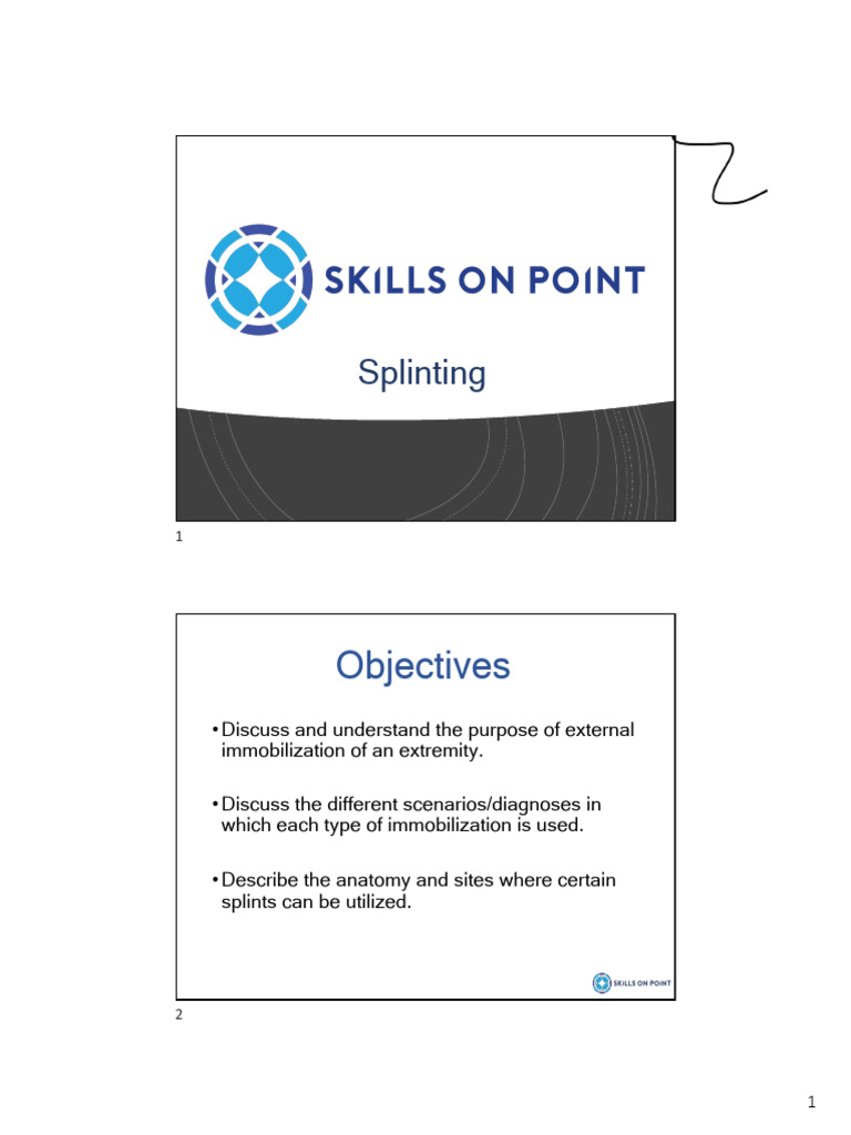 NURS 679 Splinting Handout | PDF | Elbow | Anatomical Terms Of Motion