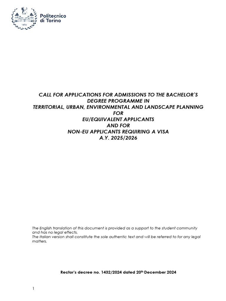 Call For Applications For Admissions Planning 2025 - 26 | PDF ...