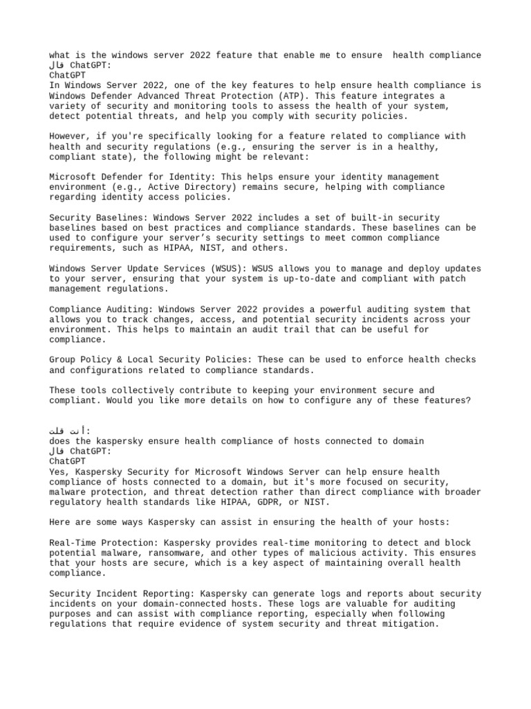 Windows Server Compliance Features | PDF | Group Policy | Security