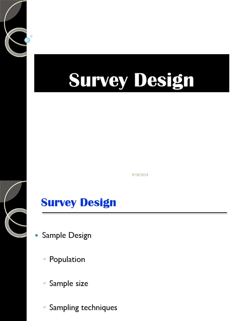 Survey Design and Sampling Techniques | PDF | Sampling (Statistics ...