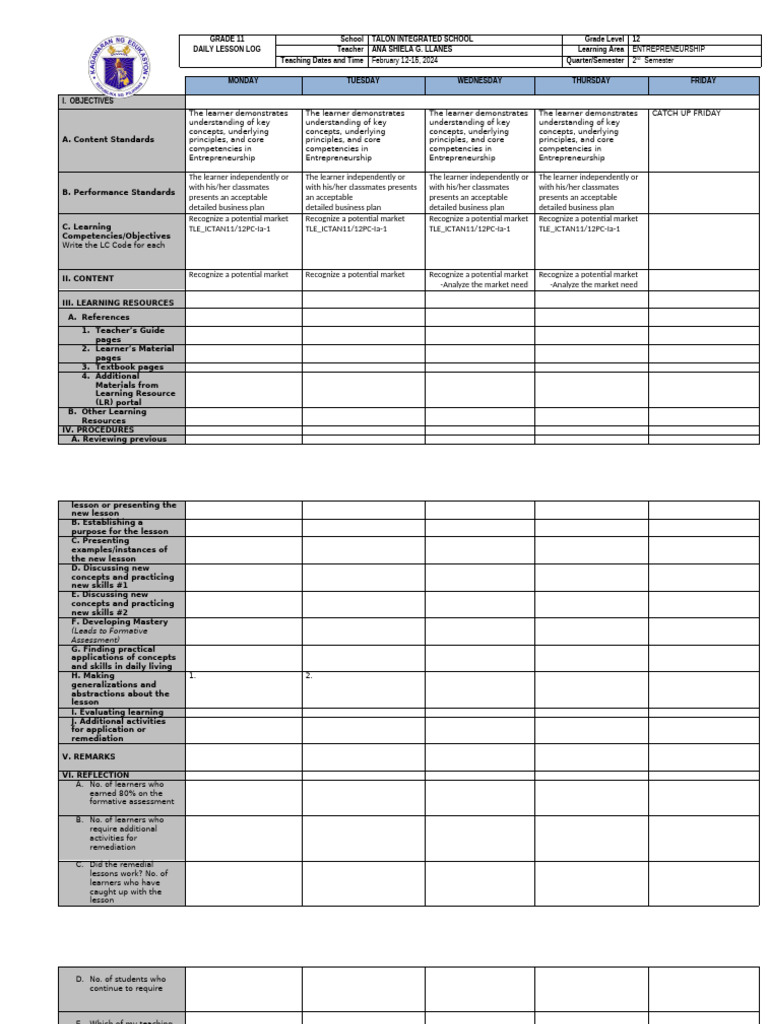 ENTREP WEEK 3_Llanes A | PDF | Entrepreneurship | Human Communication