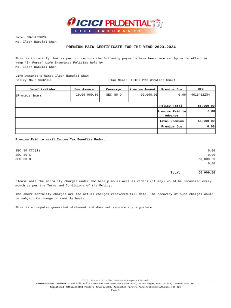 Health Mediclaim 80D | PDF | Insurance | Life Insurance