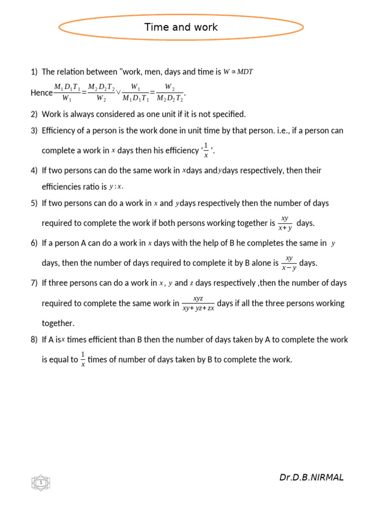 5-Time and Work | PDF