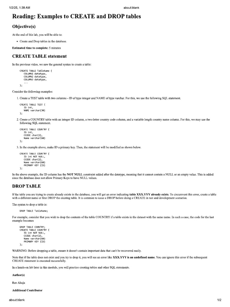 5.create Drop | PDF