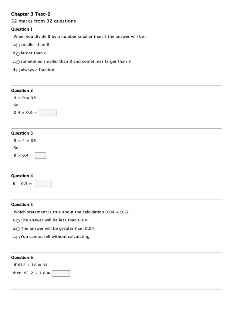 Chapter-3-Test-2 | PDF | Volume | Mathematics