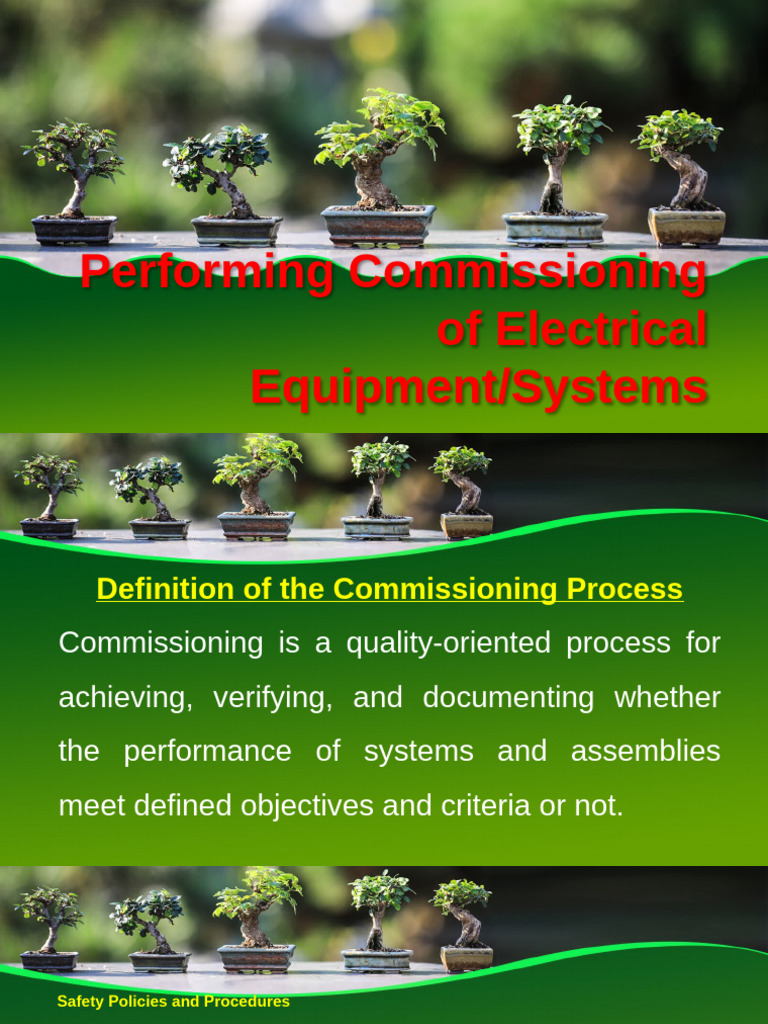 Performing Commissioning of Electrical Equipment | PDF | Verification ...