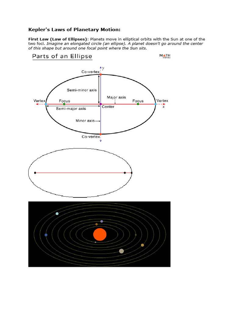 Keplers Laws of Planetary Mot | PDF | Force | Orbit