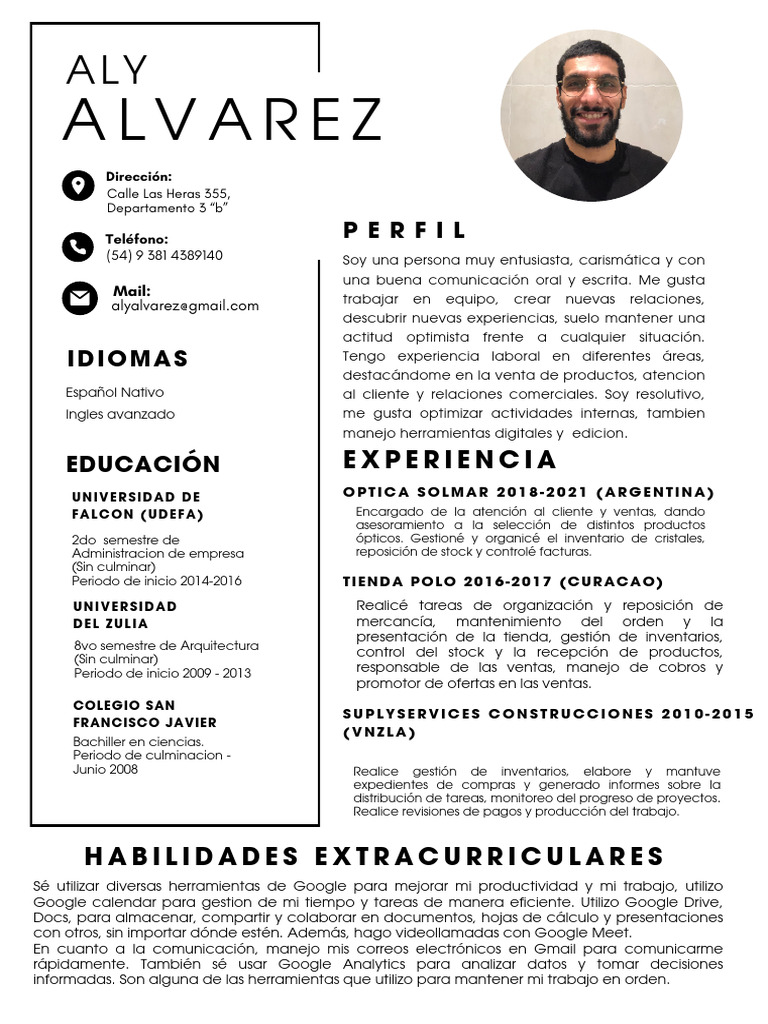 Currículum Aly Alvarez.pdf | PDF