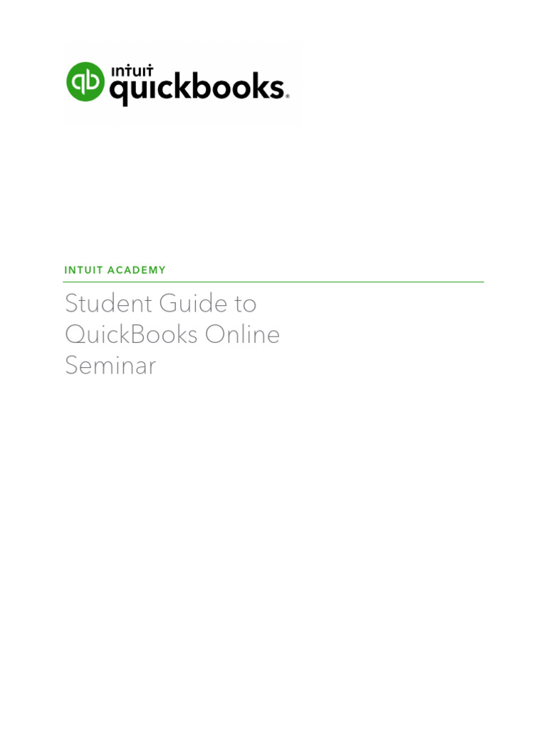 Student Guide For QuickBooks Online 3 | PDF | Quick Books | Credit Card