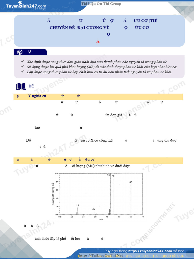 Cong Thuc Phan Tu Hop Chat Huu Co Tiet 2 1691658203 | PDF