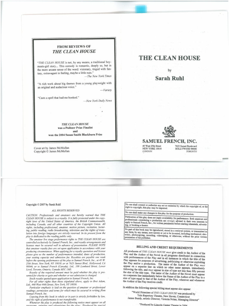 The Clean House - Sarah Ruhl | PDF